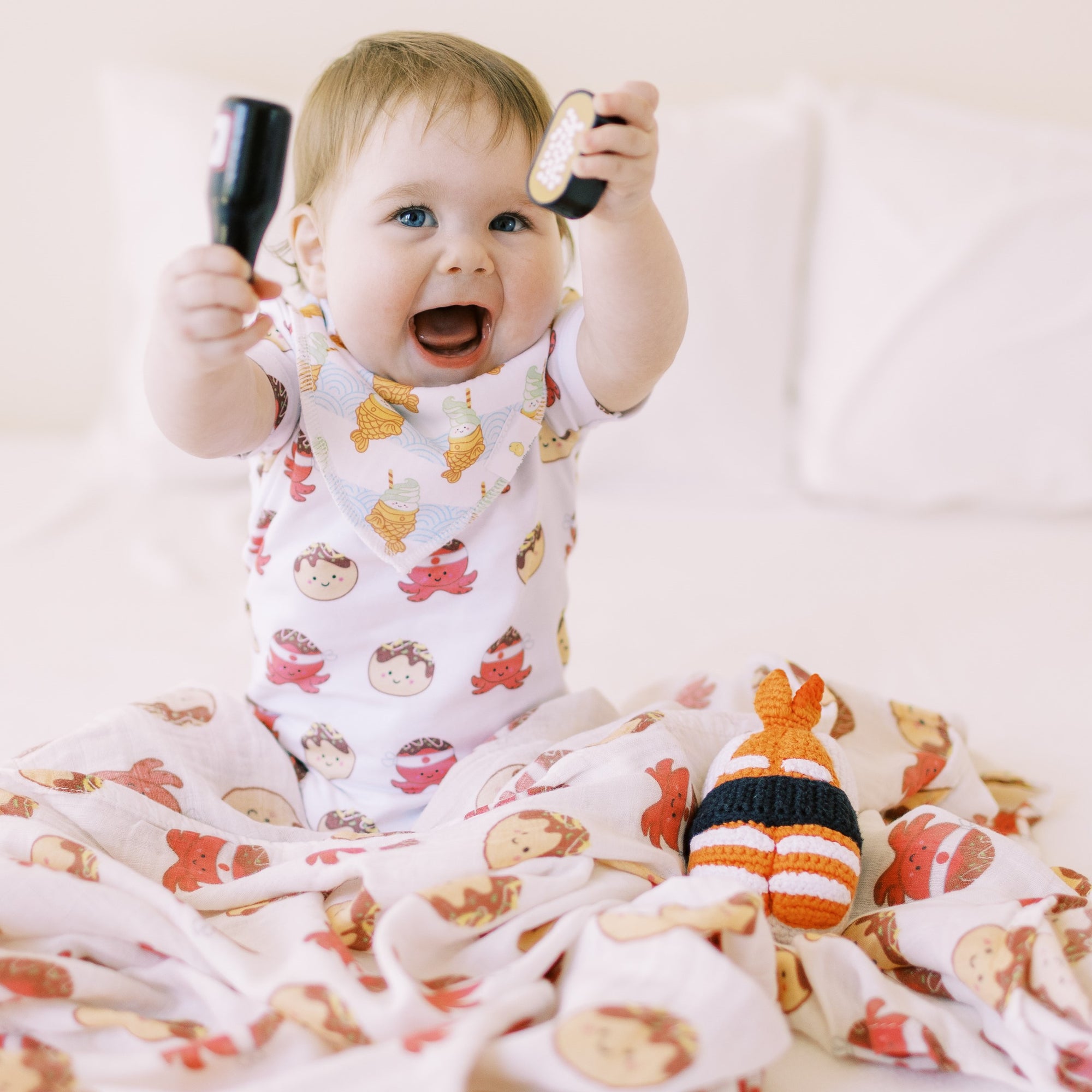 Organic Cotton Baby Onesie - Takoyaki
